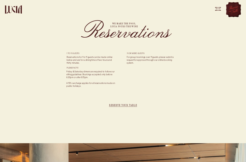 Lucia Melbourne | Reservations