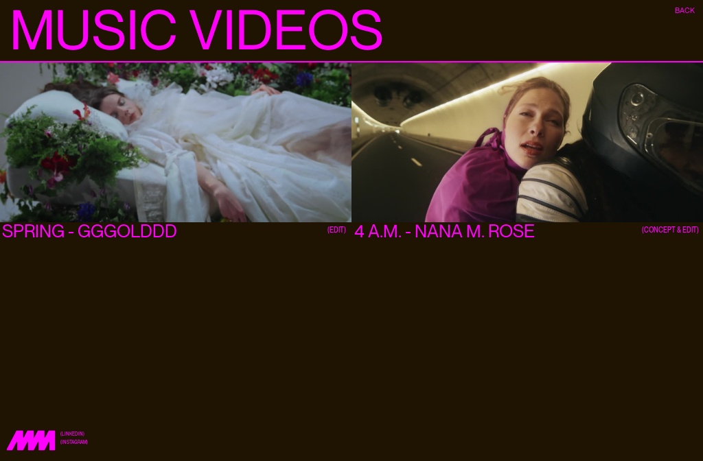 MOMMA FILM — MUSIC VIDEOS