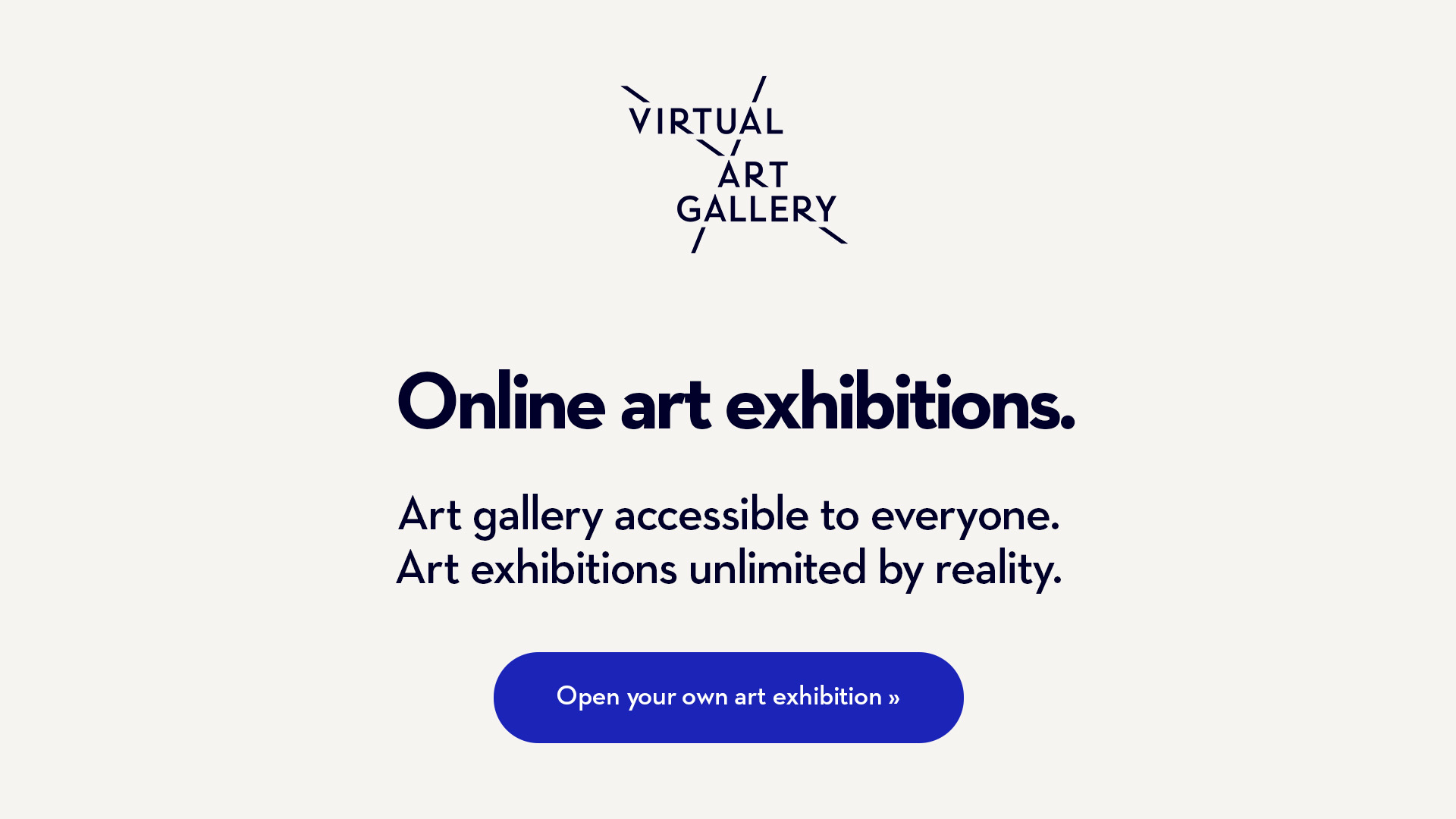 Virtual Art Gallery – Example exhibitions.