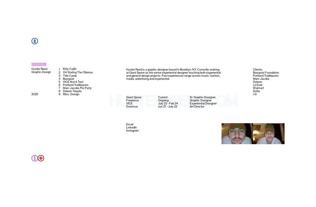 Hunter Reed — Information