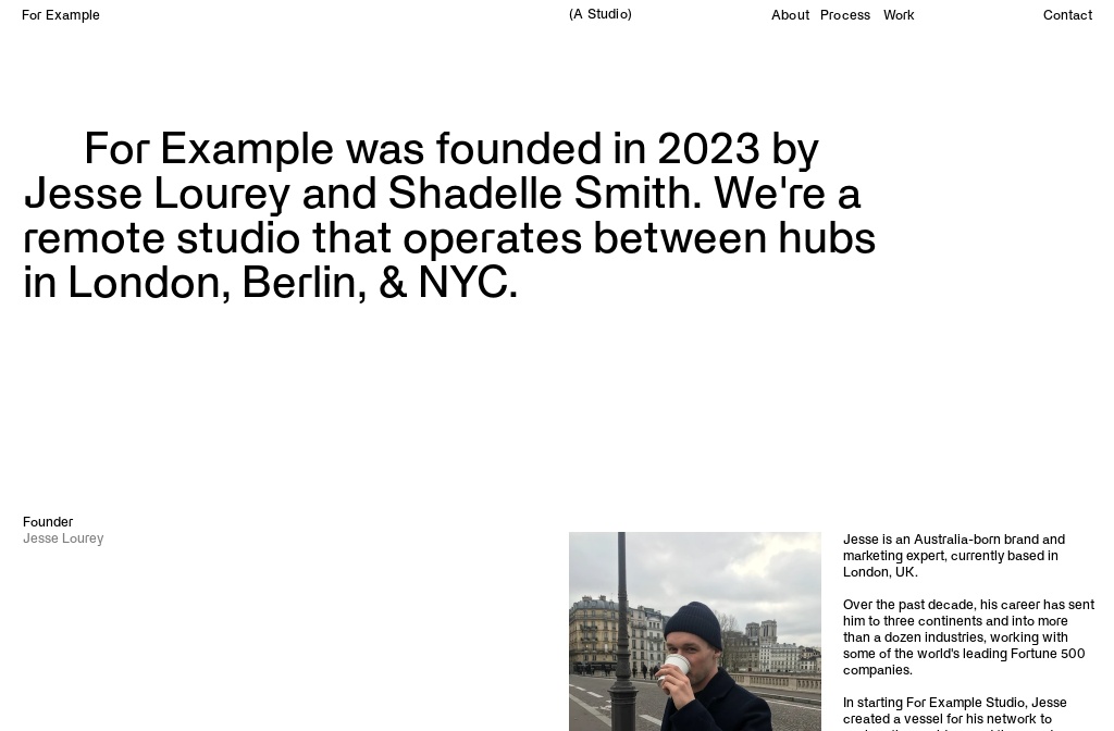 For Example Studio — About