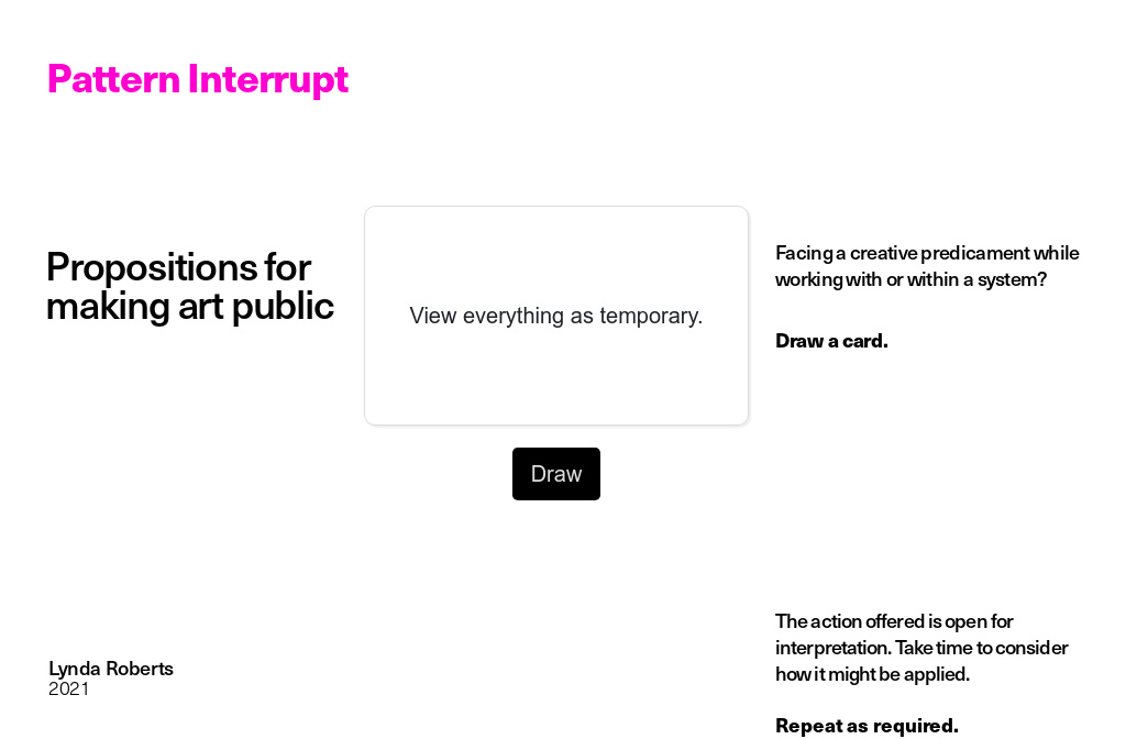 Pattern Interrupt