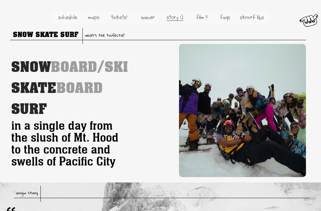 snow skate surf — STORY