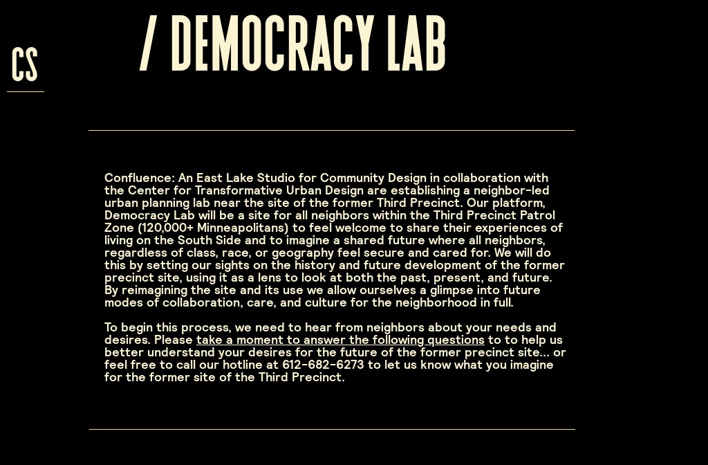 Confluence: An East Lake Studio for Community Design — Democracy Lab