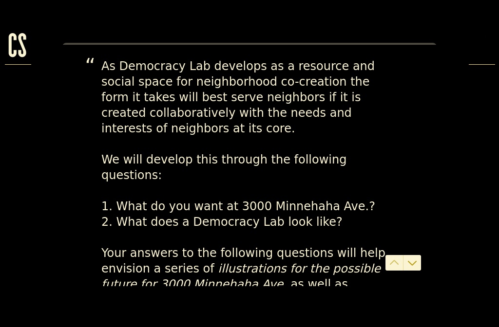 Confluence: An East Lake Studio for Community Design — Democracy Lab Survey
