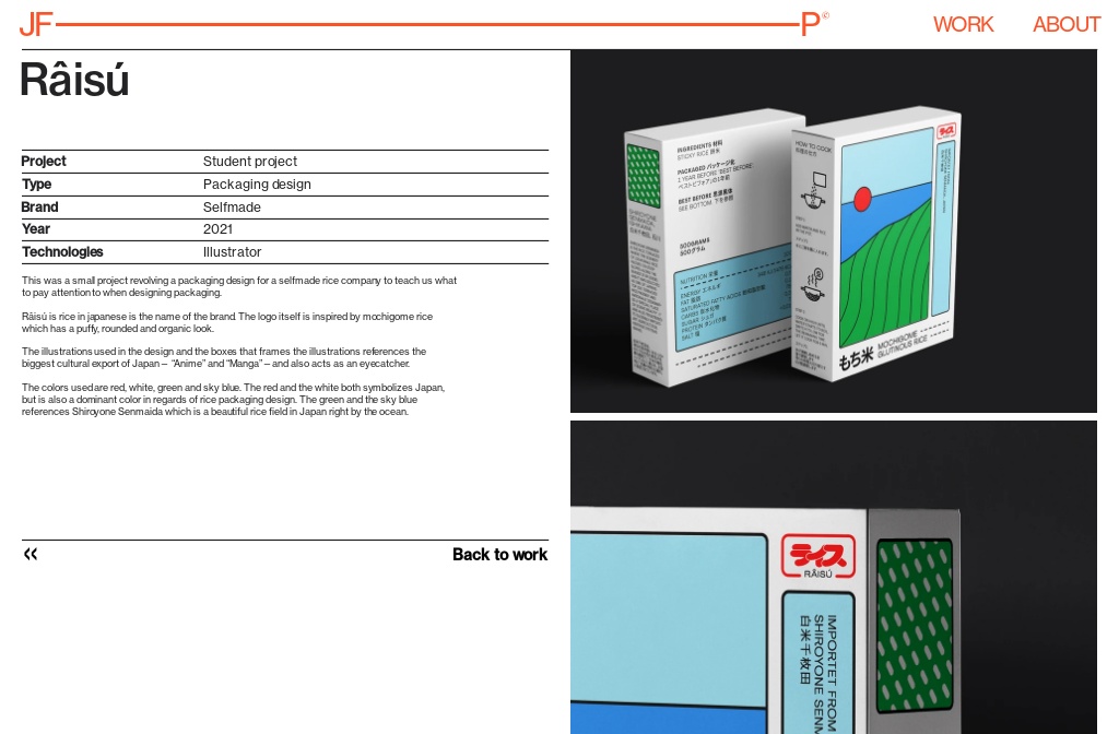 Raisu packaging design