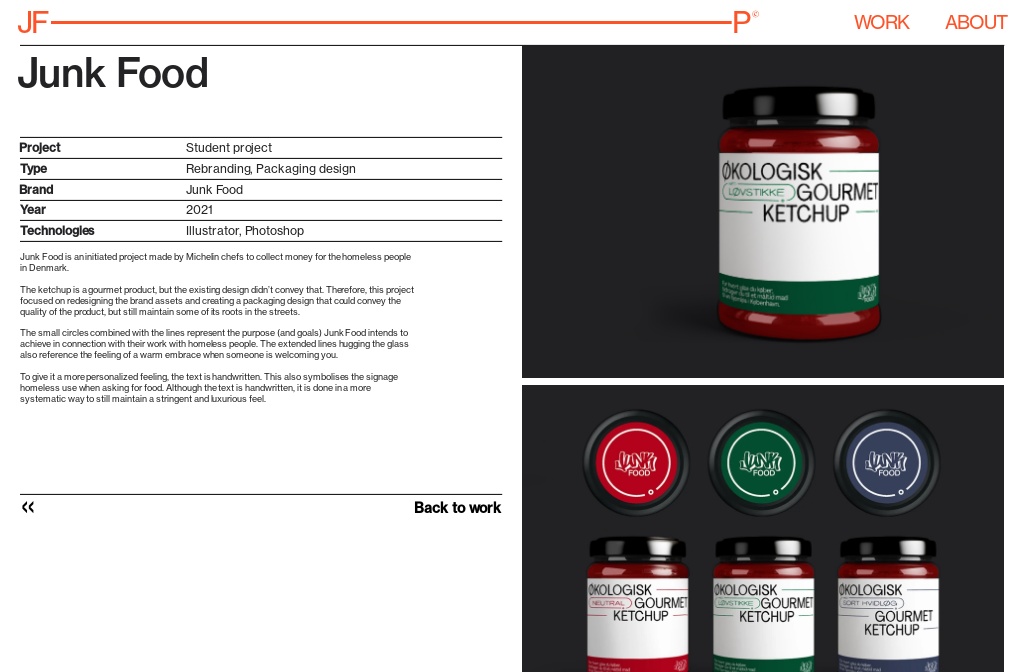 Junk food packaging design