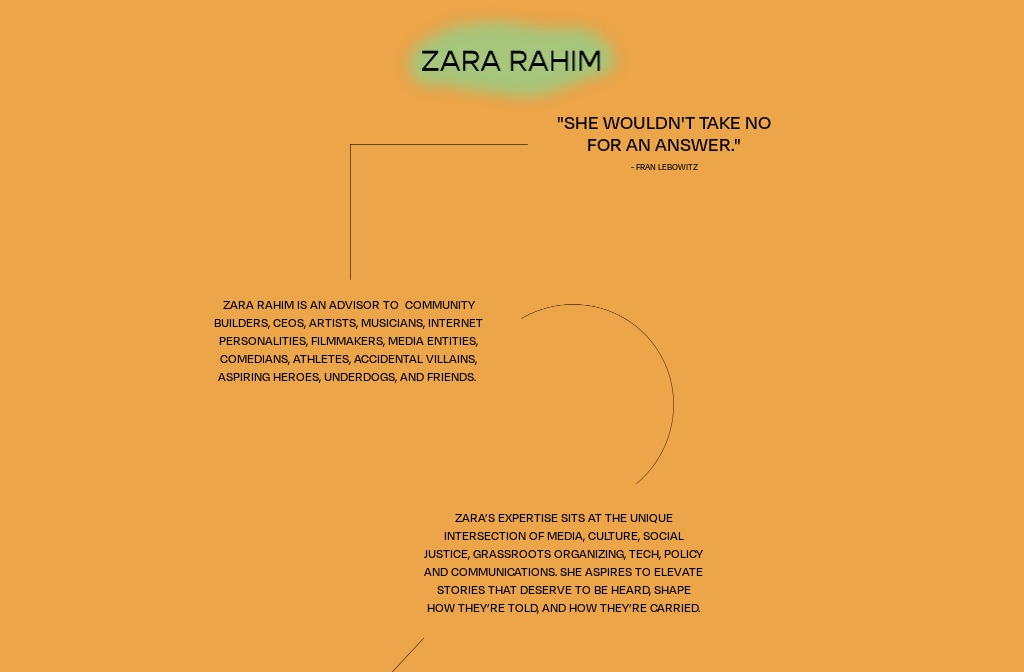 Zara Rahim — about