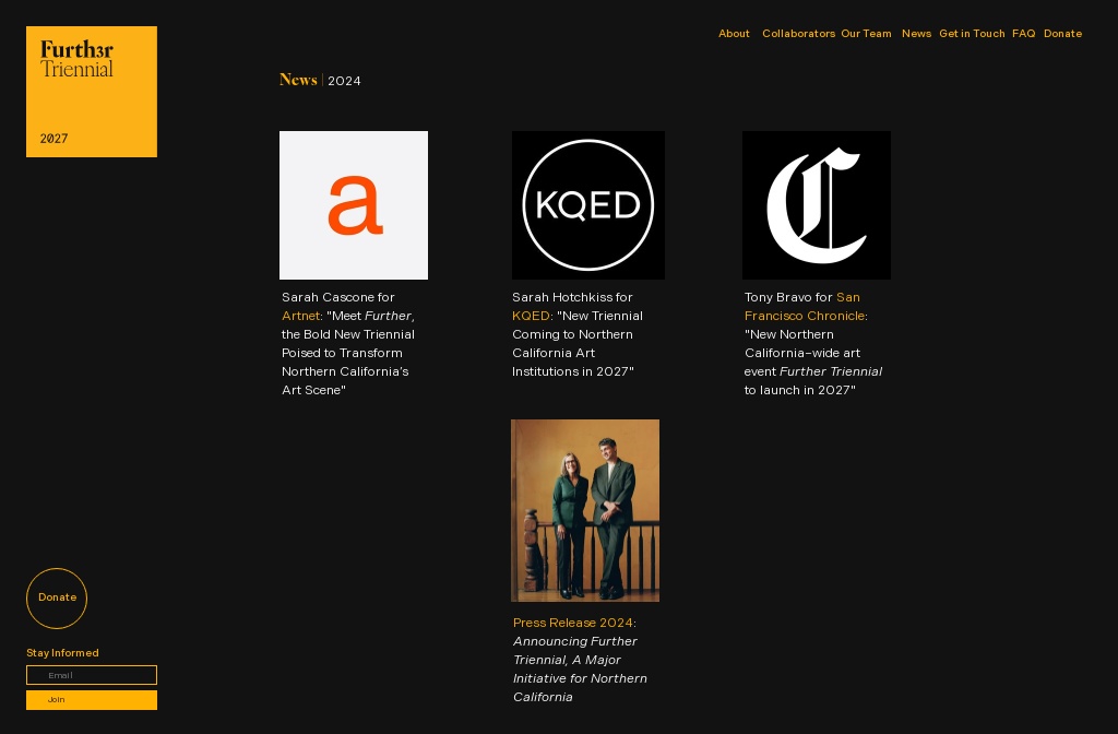 Further Triennial — News