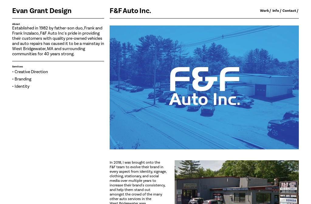 Evan Grant Design — F&F Auto