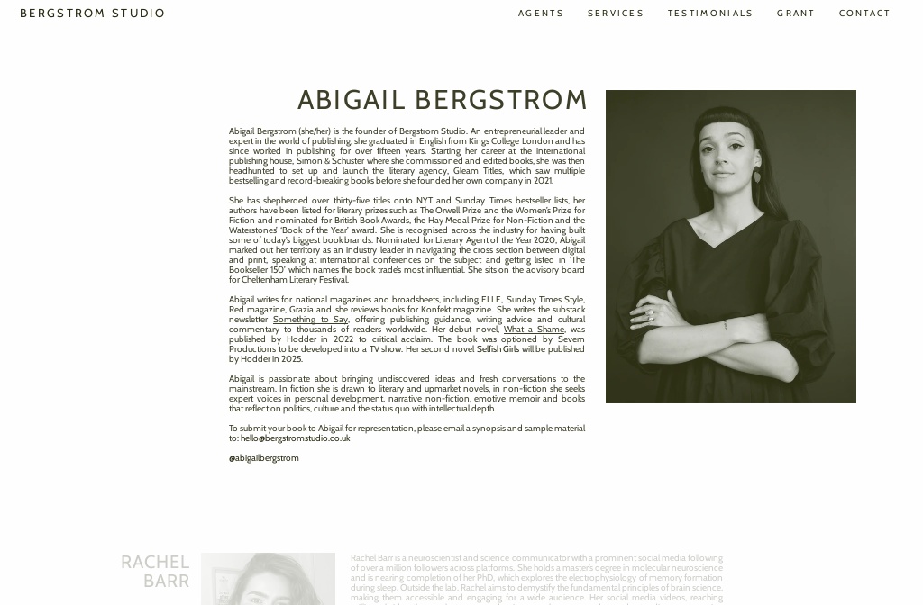 BERGSTROM STUDIO — ABIGAIL BERGSTROM