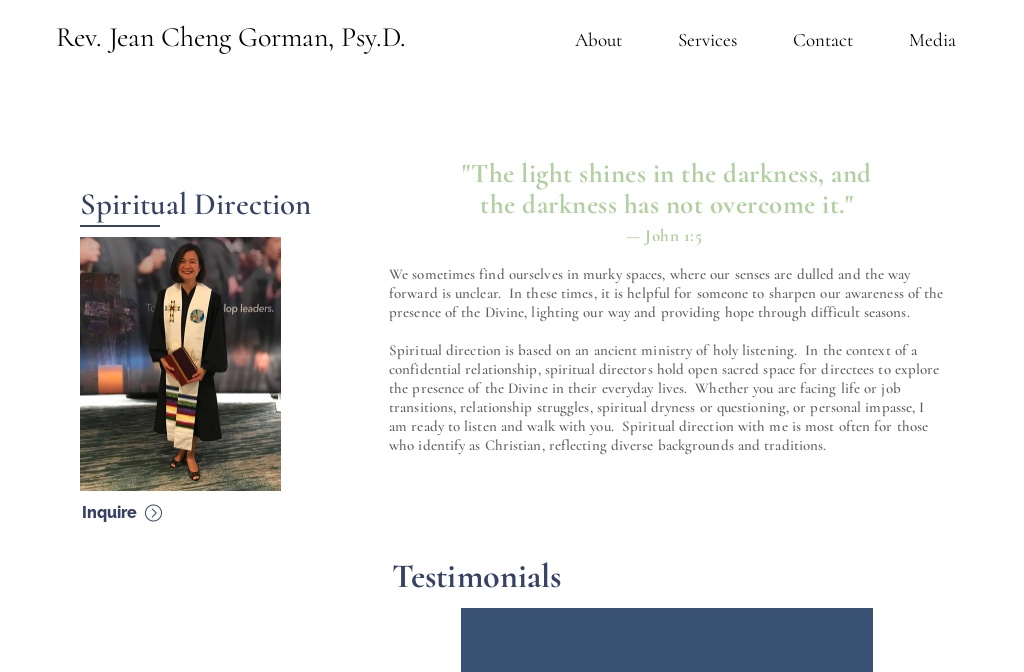 Rev. Jean Cheng Gorman, Psy.D. — Spiritual