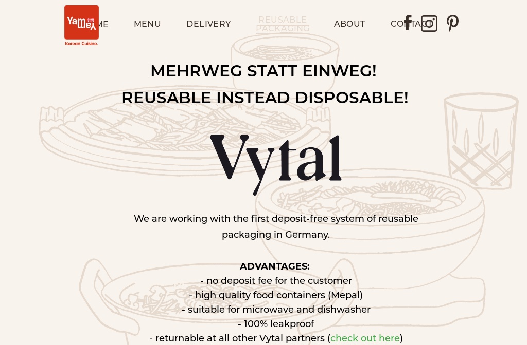 YamYam Berlin — Vytal Reusable Packaging