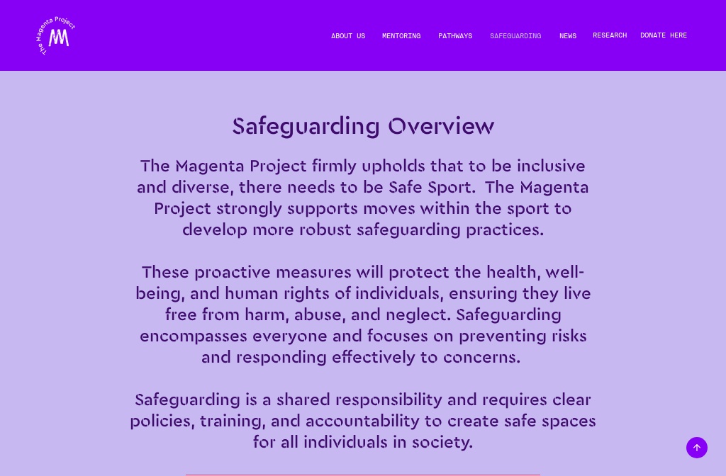 The Magenta Project — TMP Safeguarding