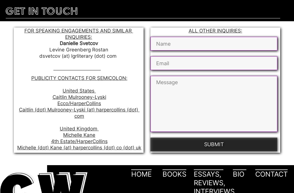 Cecelia Watson — CONTACT