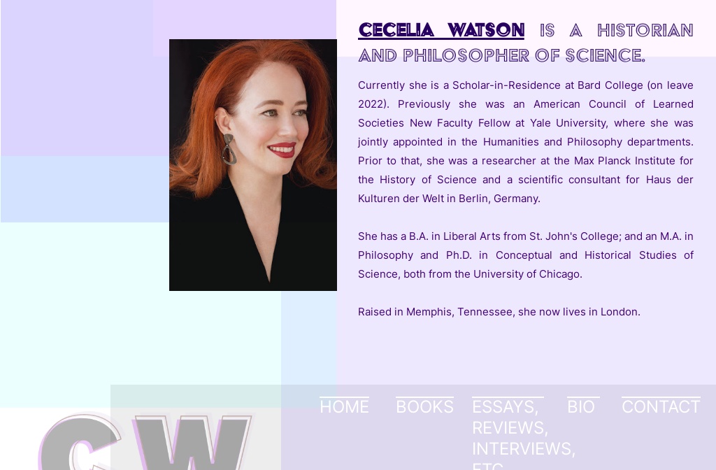 Cecelia Watson — BIO