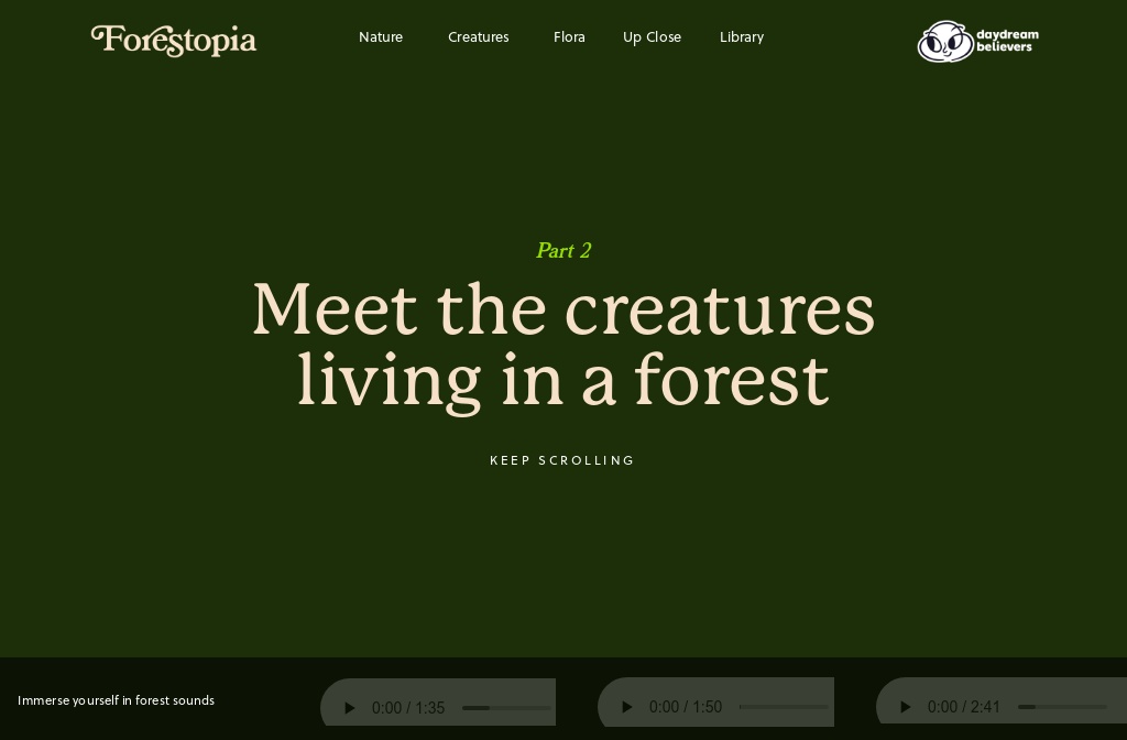 Forestopia Online Forest Experience — Creatures