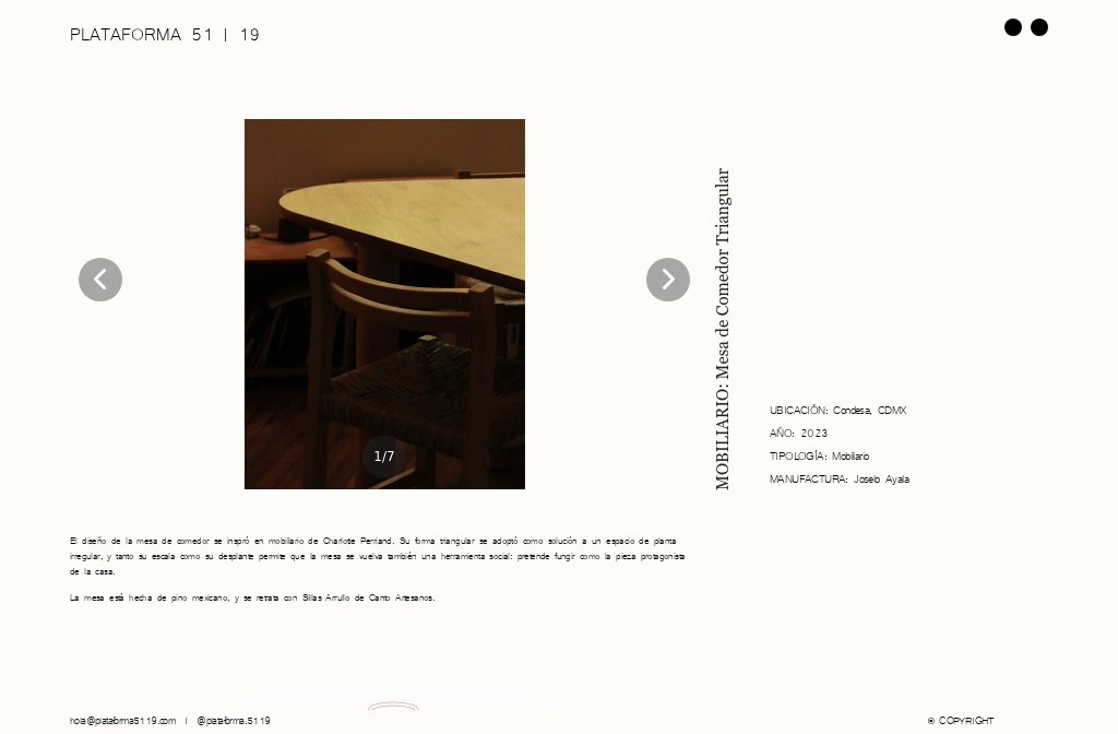 PLATAFORMA 51 | 19 — Mesa Triangular
