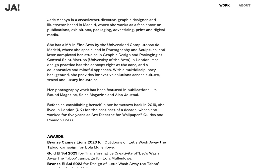 Jade Arroyo Creative Services — About