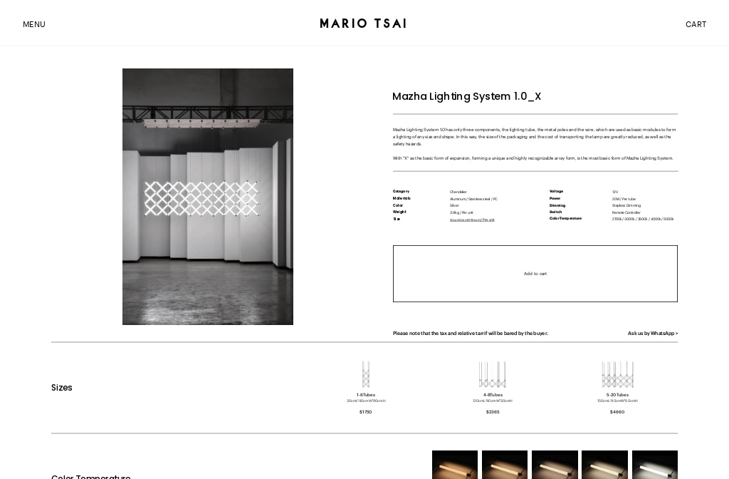 MARIO TSAI — Shop — Mazha Lighting System 1.0_X