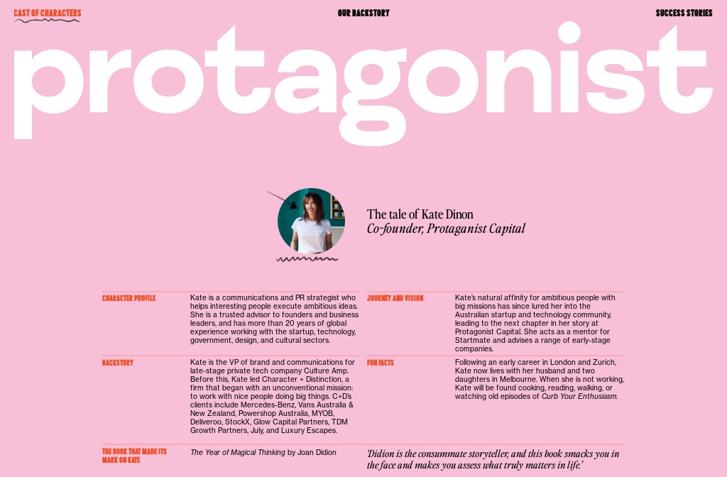 Protagonist Captial — Cast of Characters