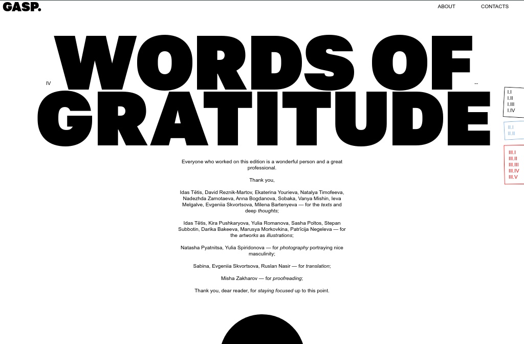 Words of gratitude Defense and Resistance • Gasp Magazine