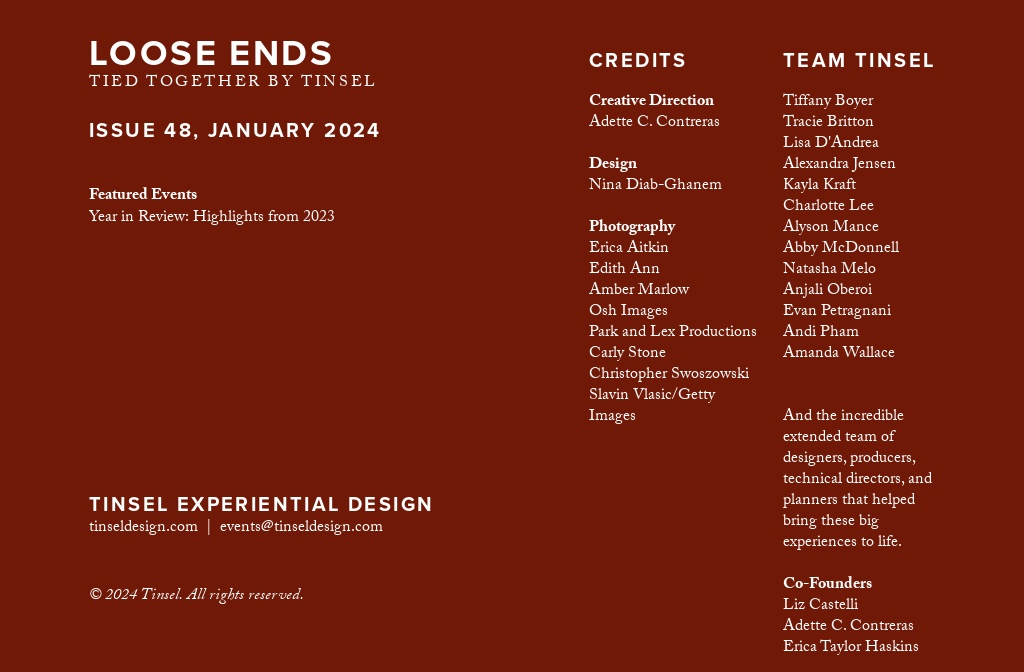 Loose Ends: Issue 48 — Contents