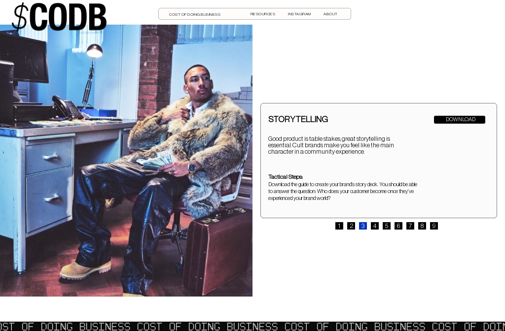 $CODB — STORYTELLING