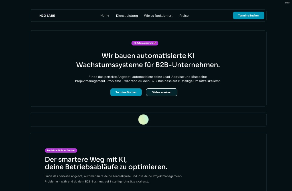 H2O LABS AI | Smarte KI-Automation für mehr Effizienz & Wachstum