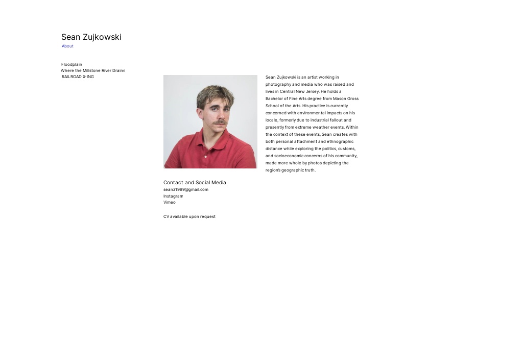 Sean Zujkowski — About