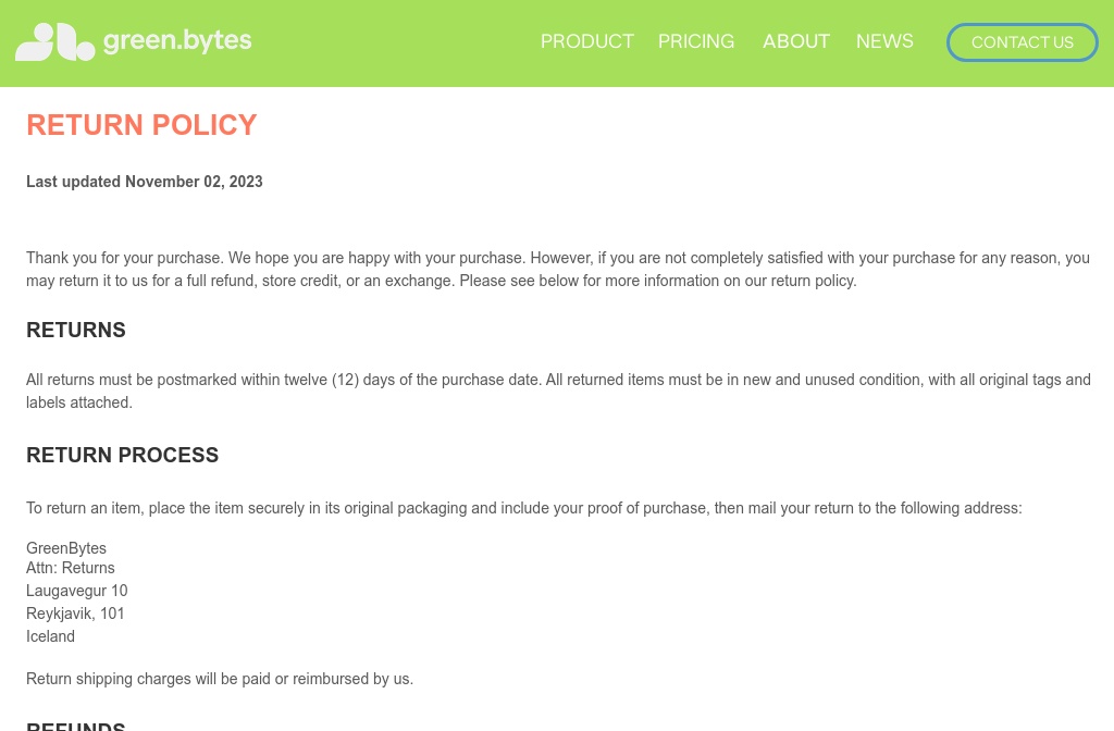 GreenBytes Return and Refund Policy - Hassle-Free Returns