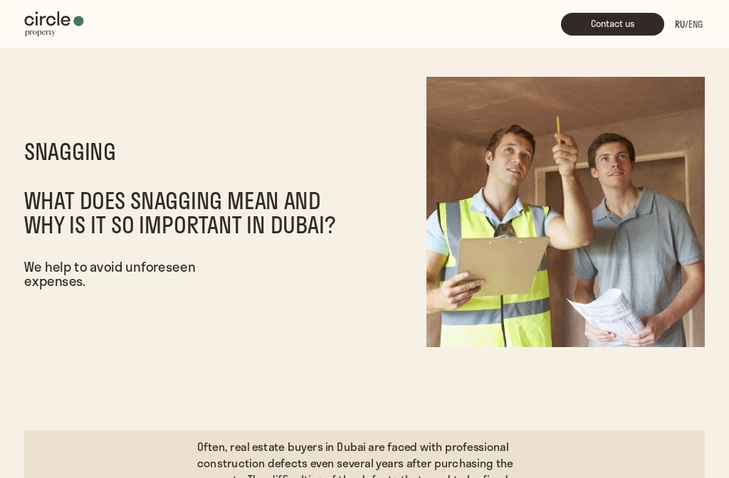 SNAGGING - Technical inspection - EN