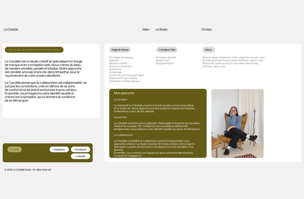 Le Candide Studio — Le studio