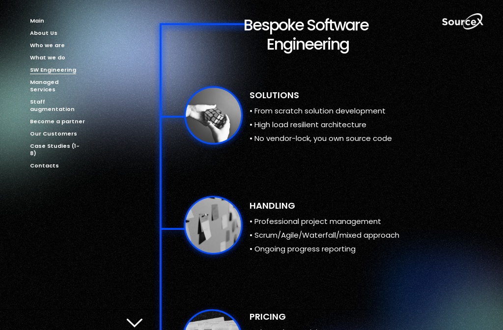 SourceX profile — page