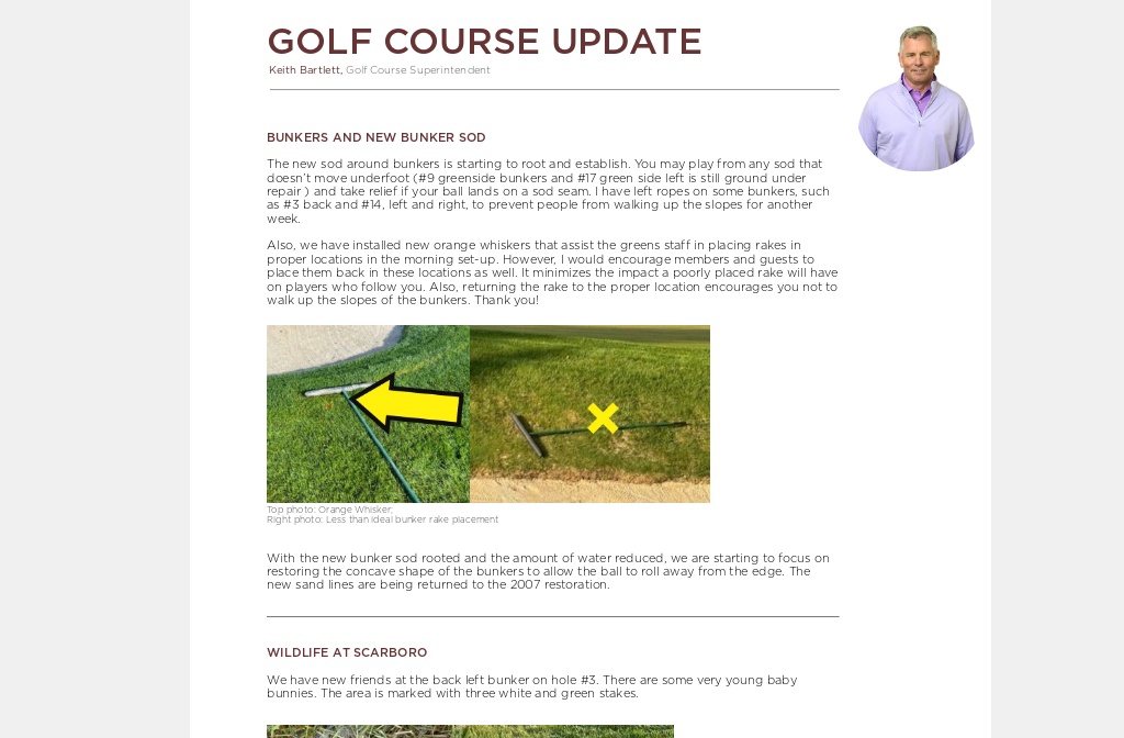 The 19th - May 3, 2024 — Golf Course Update