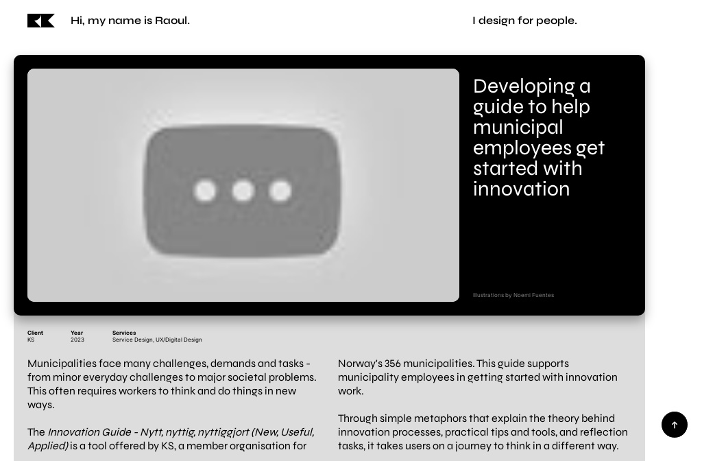Raoul Koreman - Design Portfolio — Innovation Guide Raoul Koreman - Design Portfolio — Innovation Guide