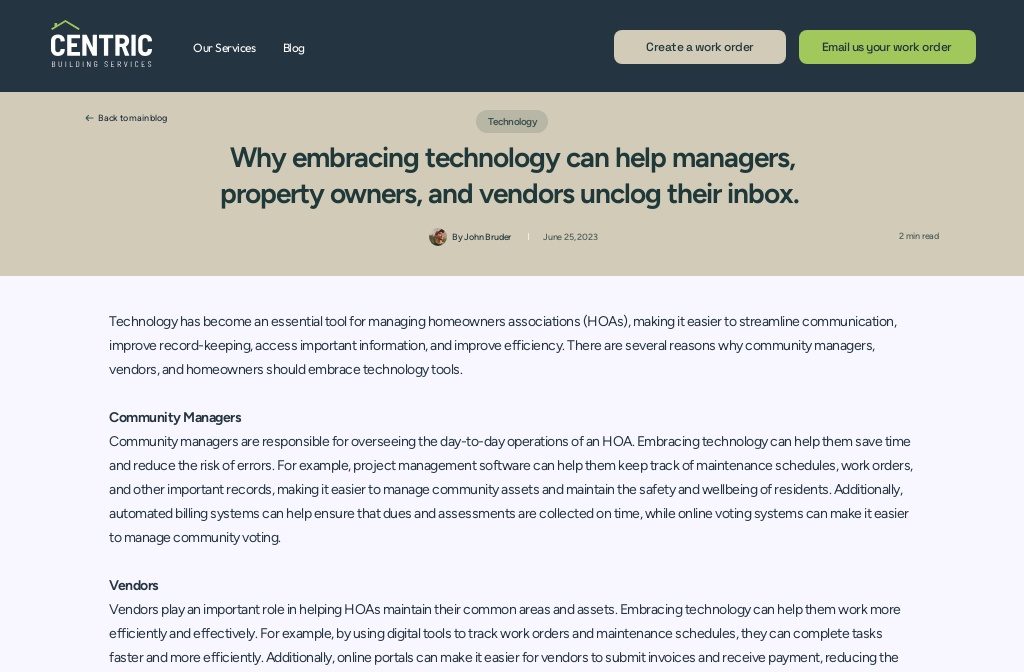 Centric Building Services — Blog