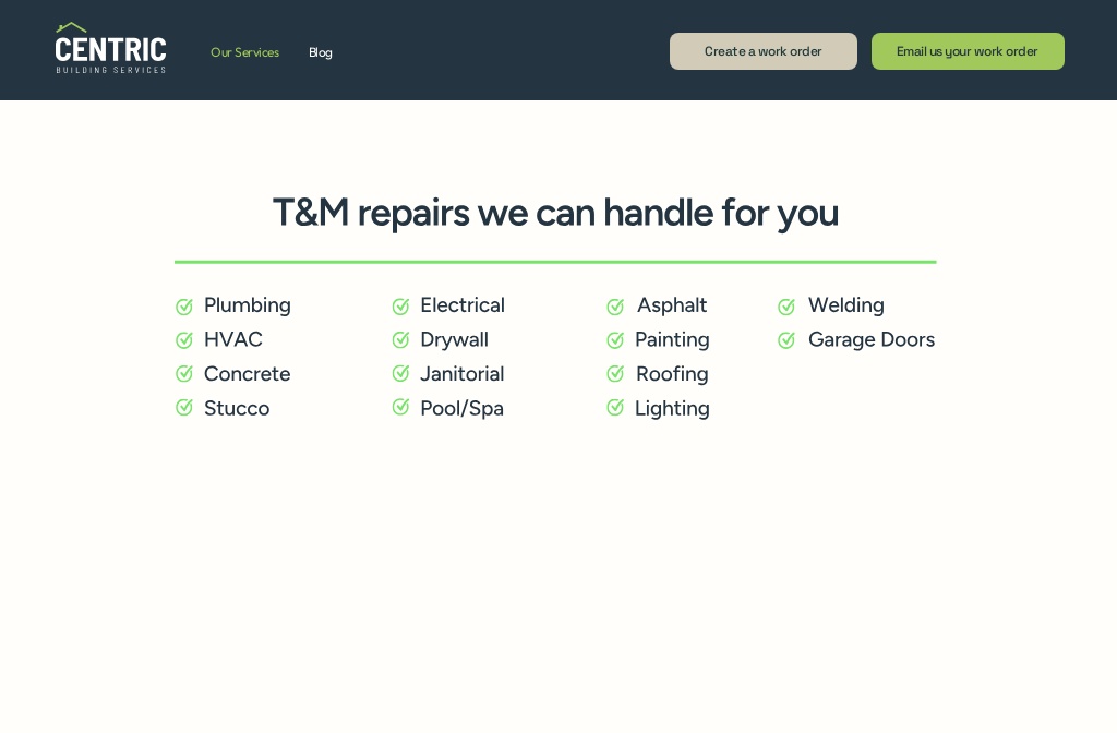 Centric Building Services — Our Services