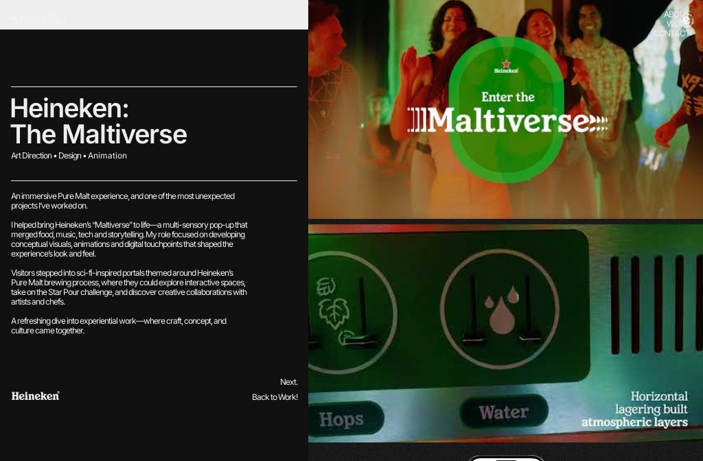 Dion Chai Portfolio — HEINEKEN MALTIVERSE