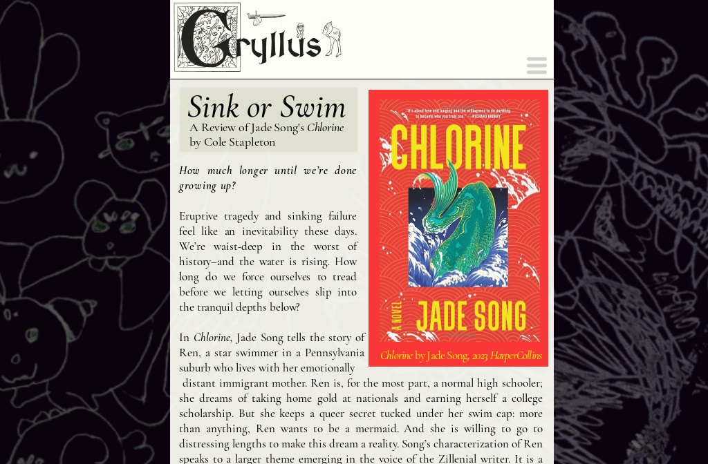 Gryllus Digital Literary Magazine — Sink or Swim