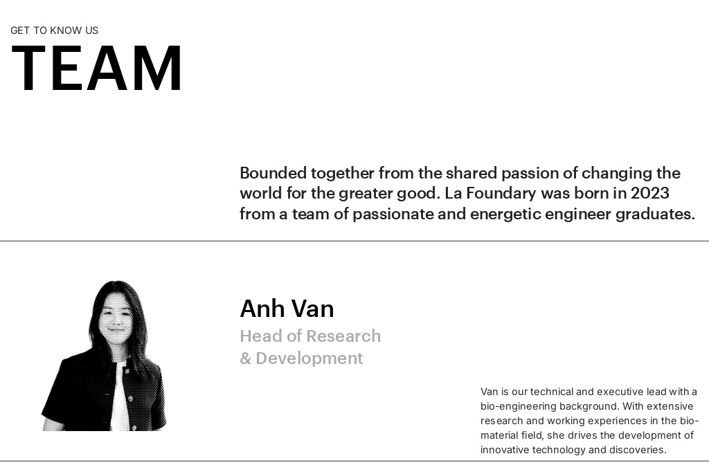 La Foundary - Biodegradable Packaging & BioFoam — Team