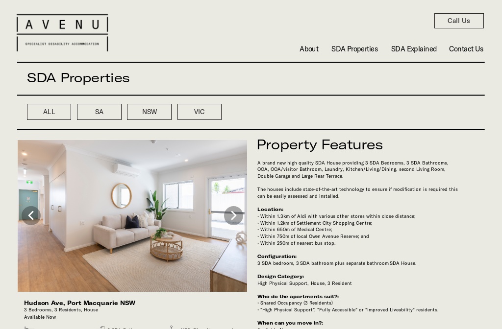 Avenu — SDA Port Macquarie