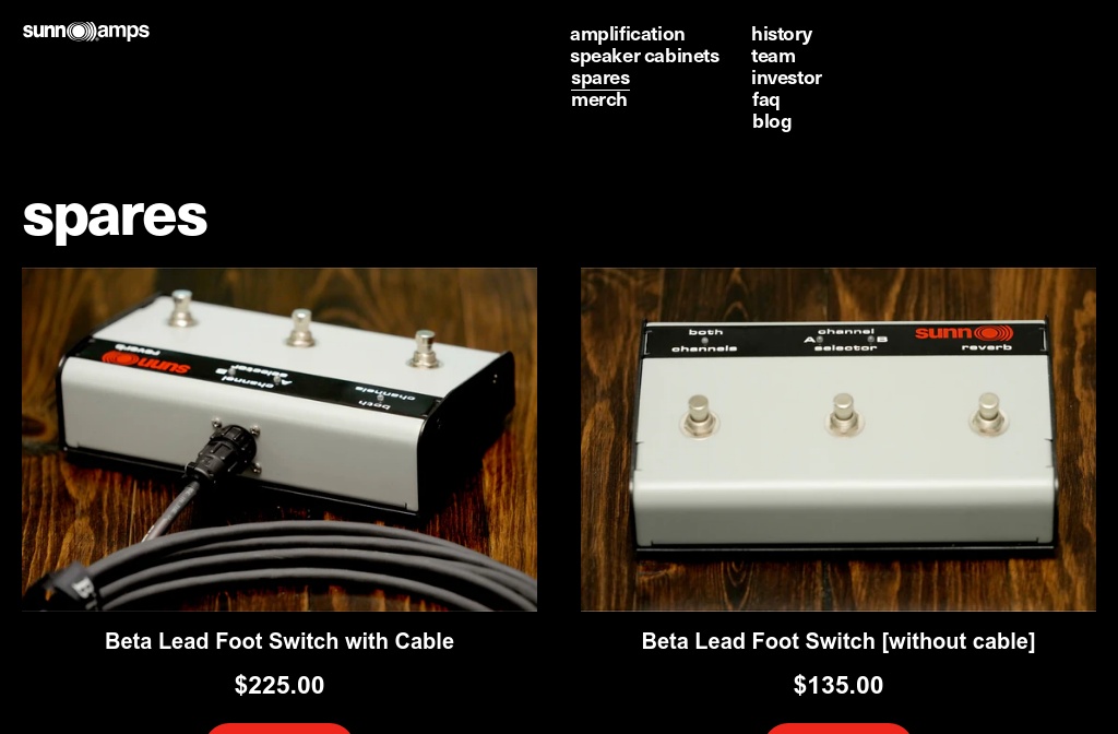 Sunn Amplification — spares