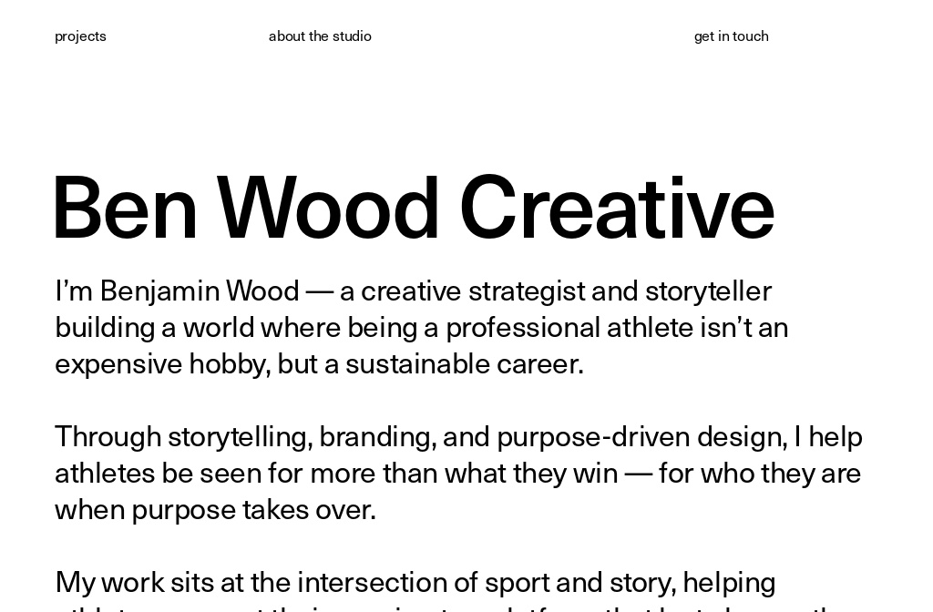 Benjamin Wood — About the Studio