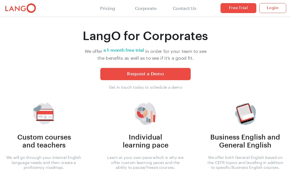 LangO | Corporate English training for your teams — Corporate