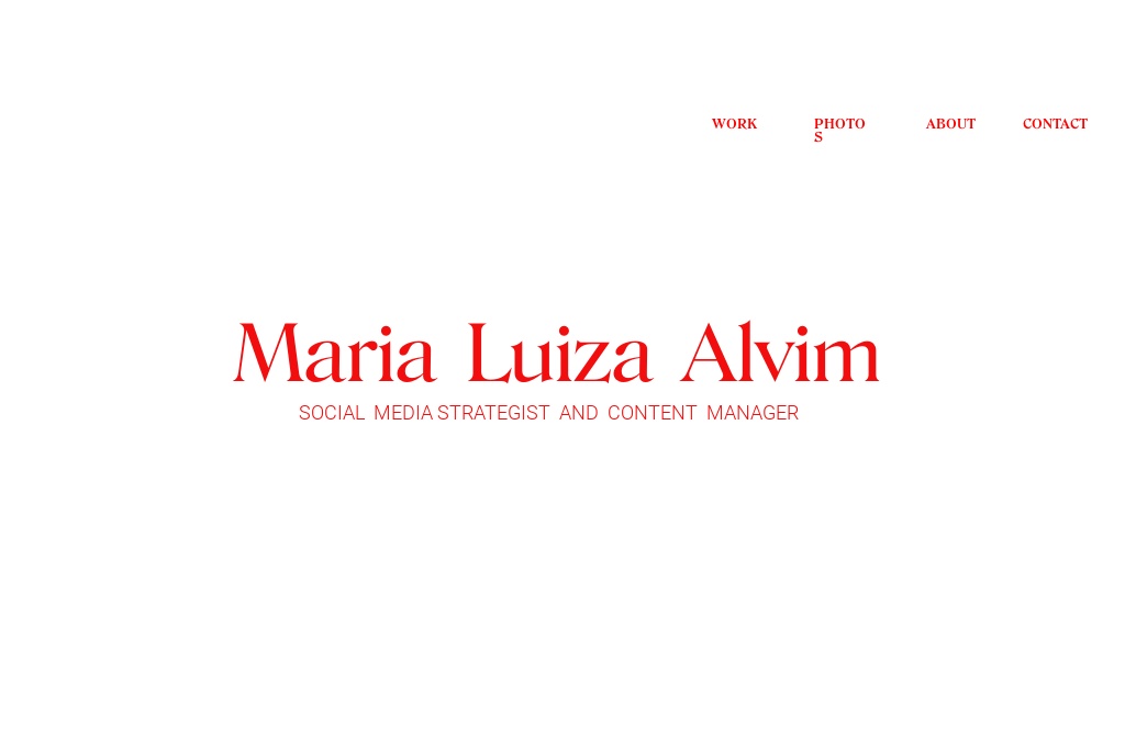 Portfolio Maria Luiza Alvim