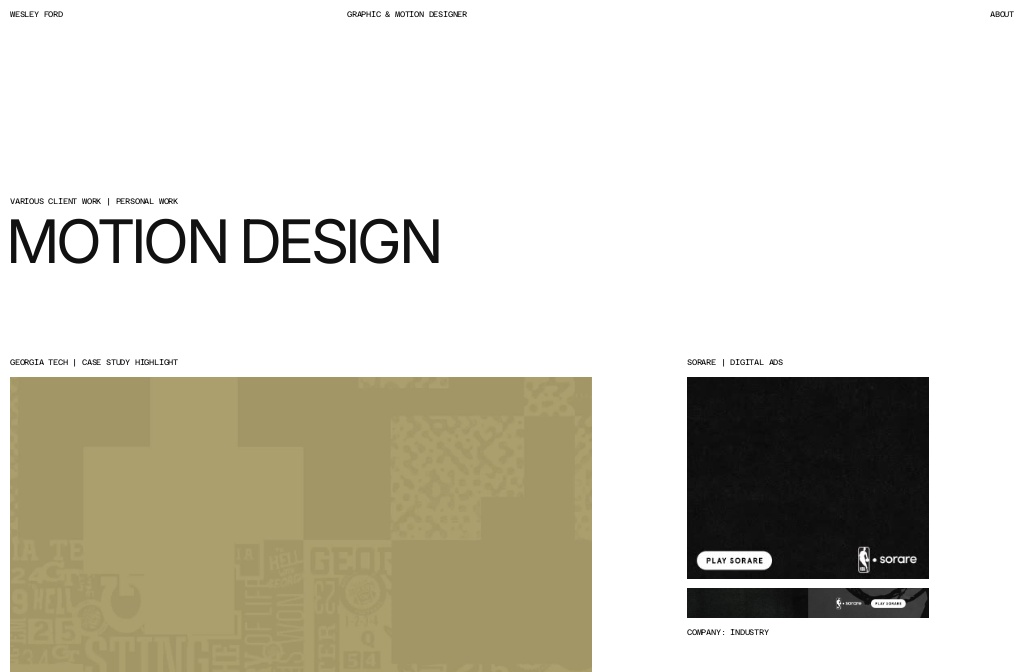 Motion Design – Wesley Ford