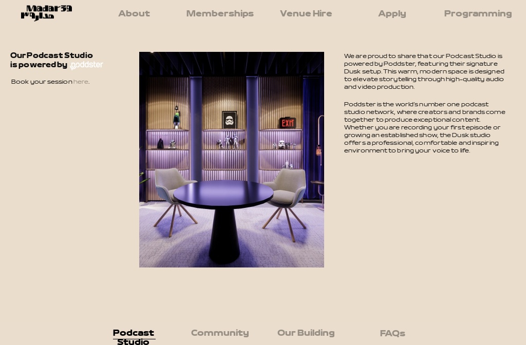 M39//Madar_39 — Podcast Studio