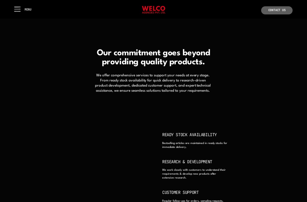 Welco Agencies Pvt. Ltd. — Services