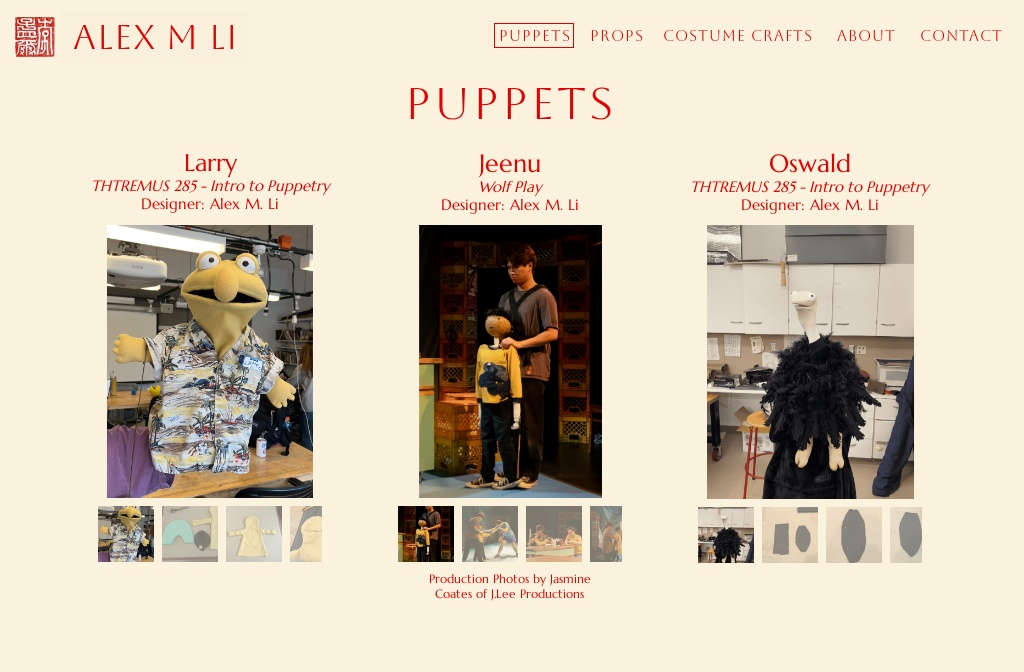 Alex M Li — puppets